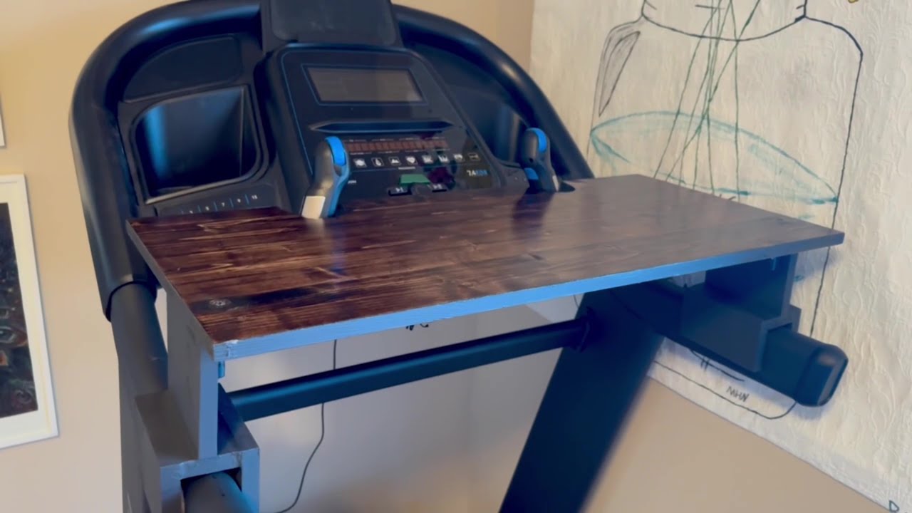 beginner diy treadmill desk build - YouTube