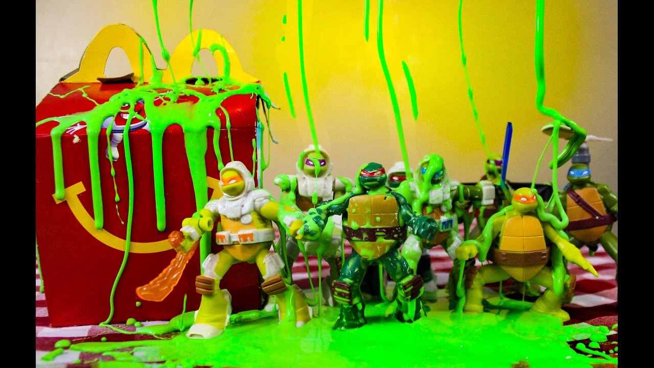 2016 Mcdonalds TMNT Happy Meal toys + How to make Radioactive TMNT ...