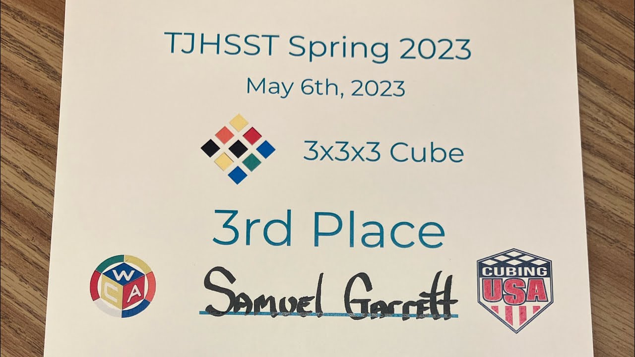 PR 8.16 3rd Place Average at TJHSST Spring 2023 - YouTube