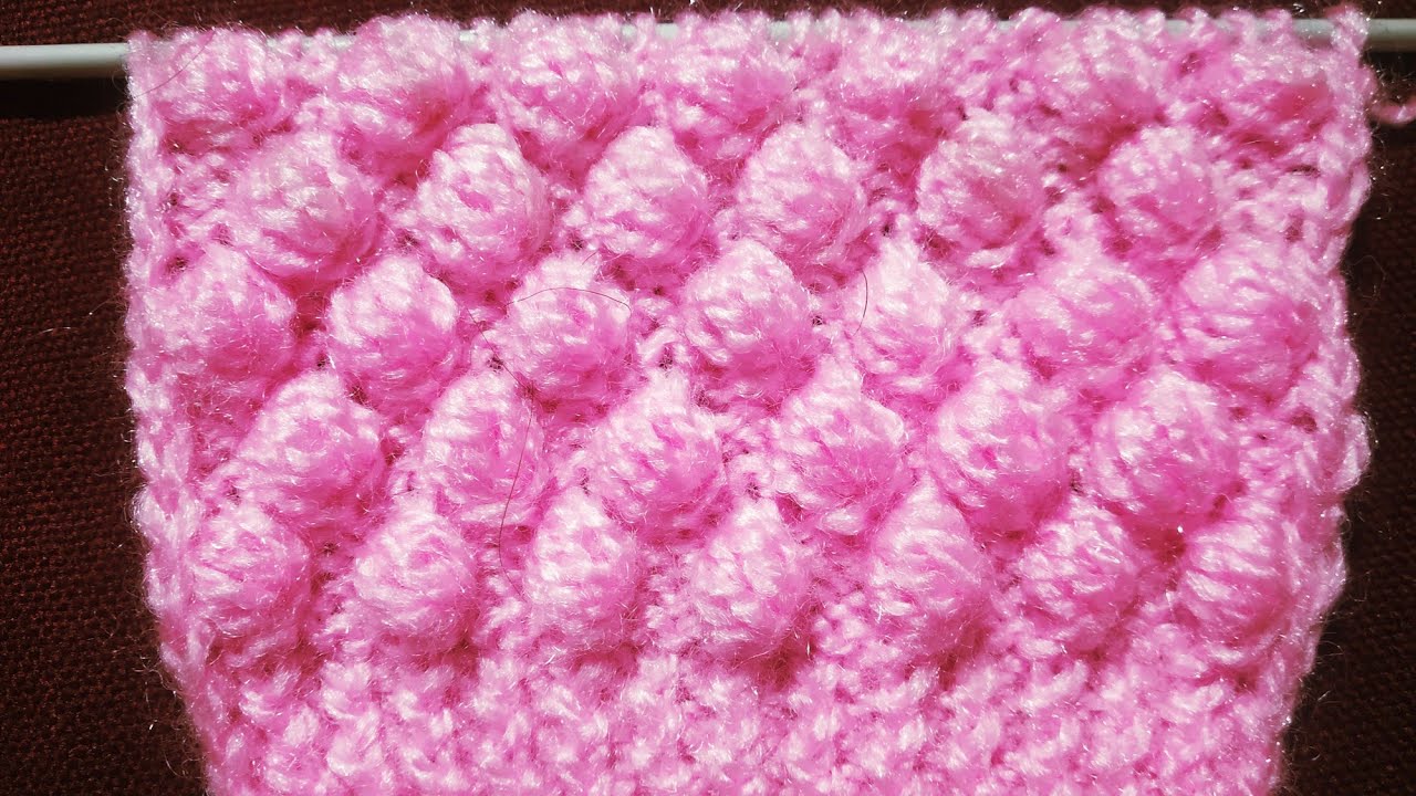 Excellent Knitting pattern with bubbles for all purpose knitting - YouTube