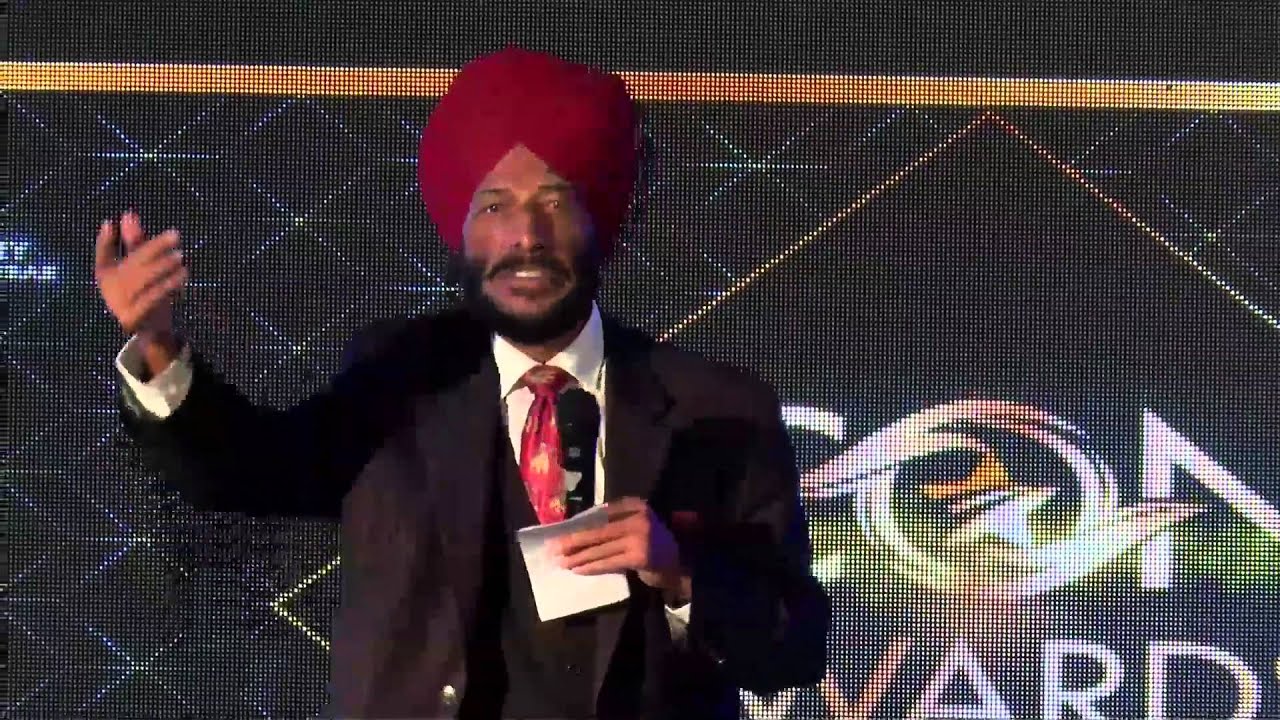 Milkha Singh Speech - Icon of the Year Awards Ceremony 2015 - YouTube