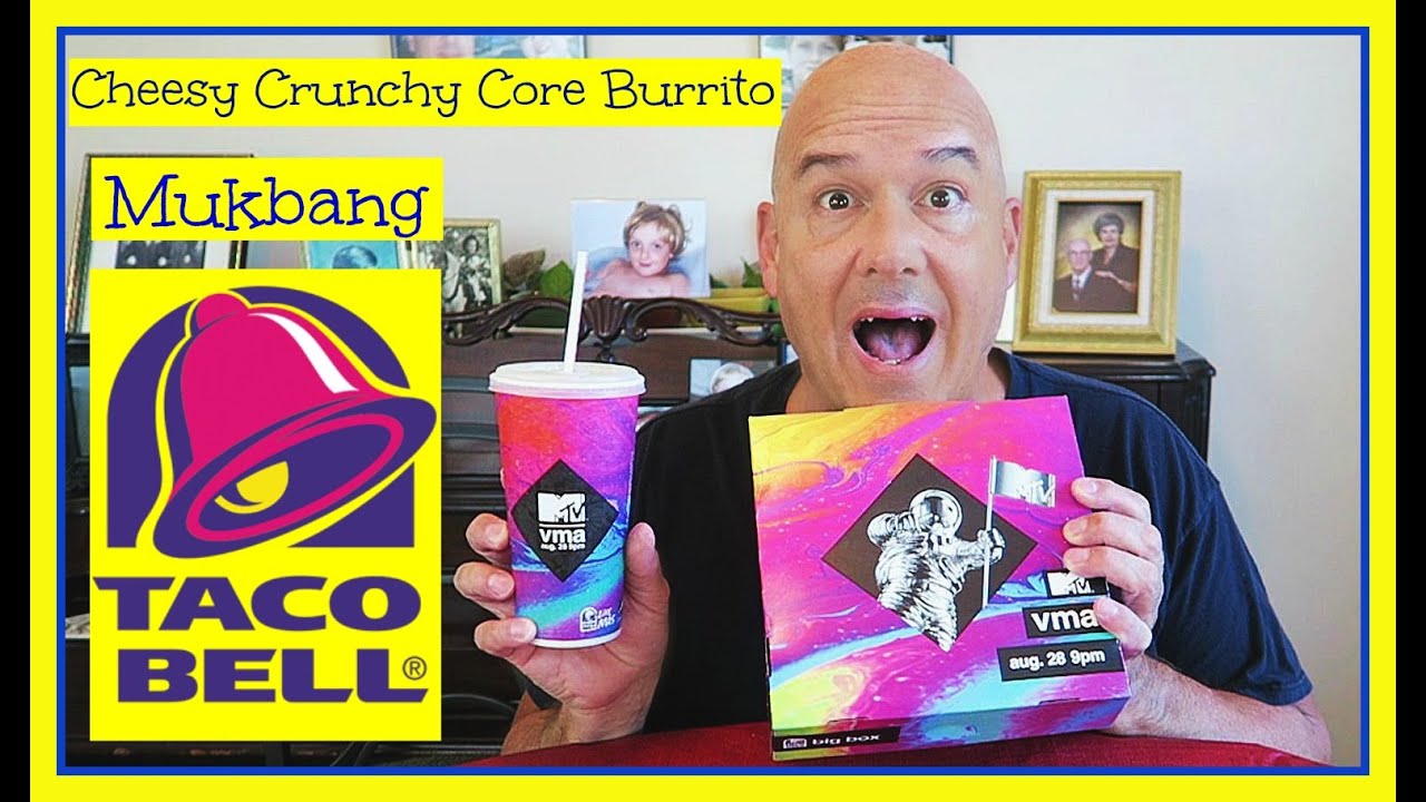 Taco Bell Crunchy Cheesy Core Burrito Mukbang | The Barkers - YouTube