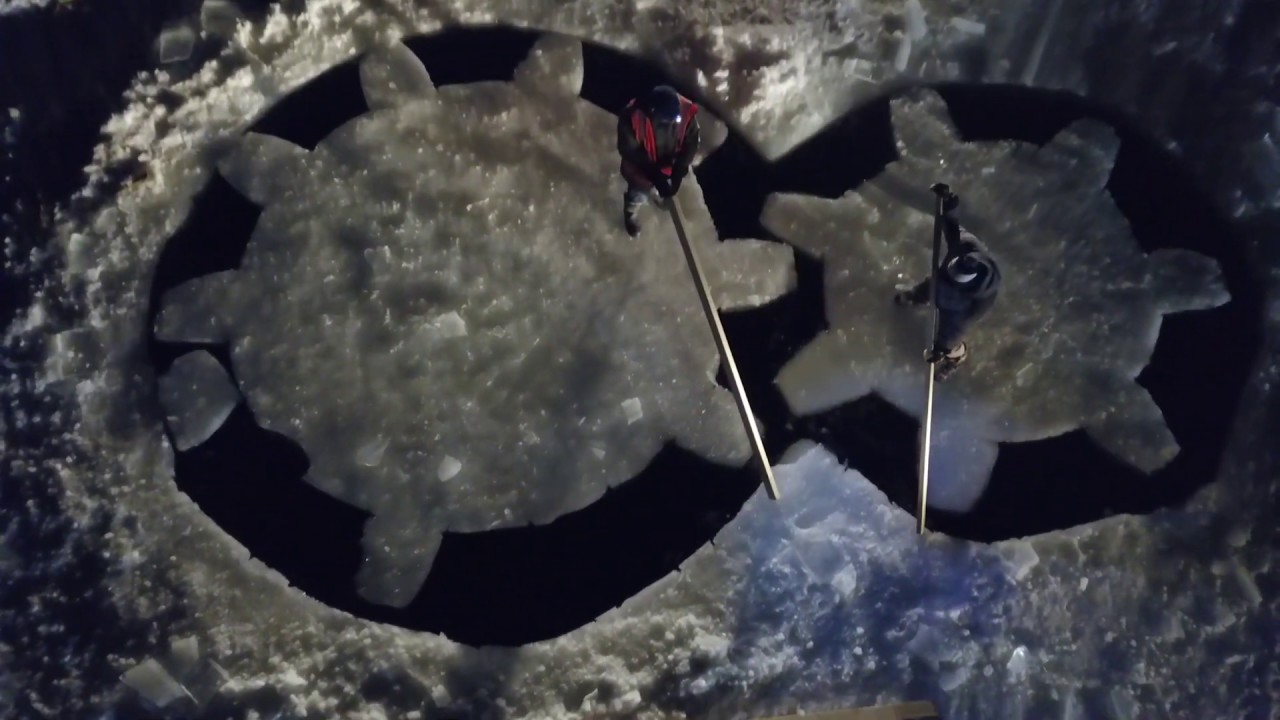 Ice Machine - rotating gears made out of ice! - YouTube