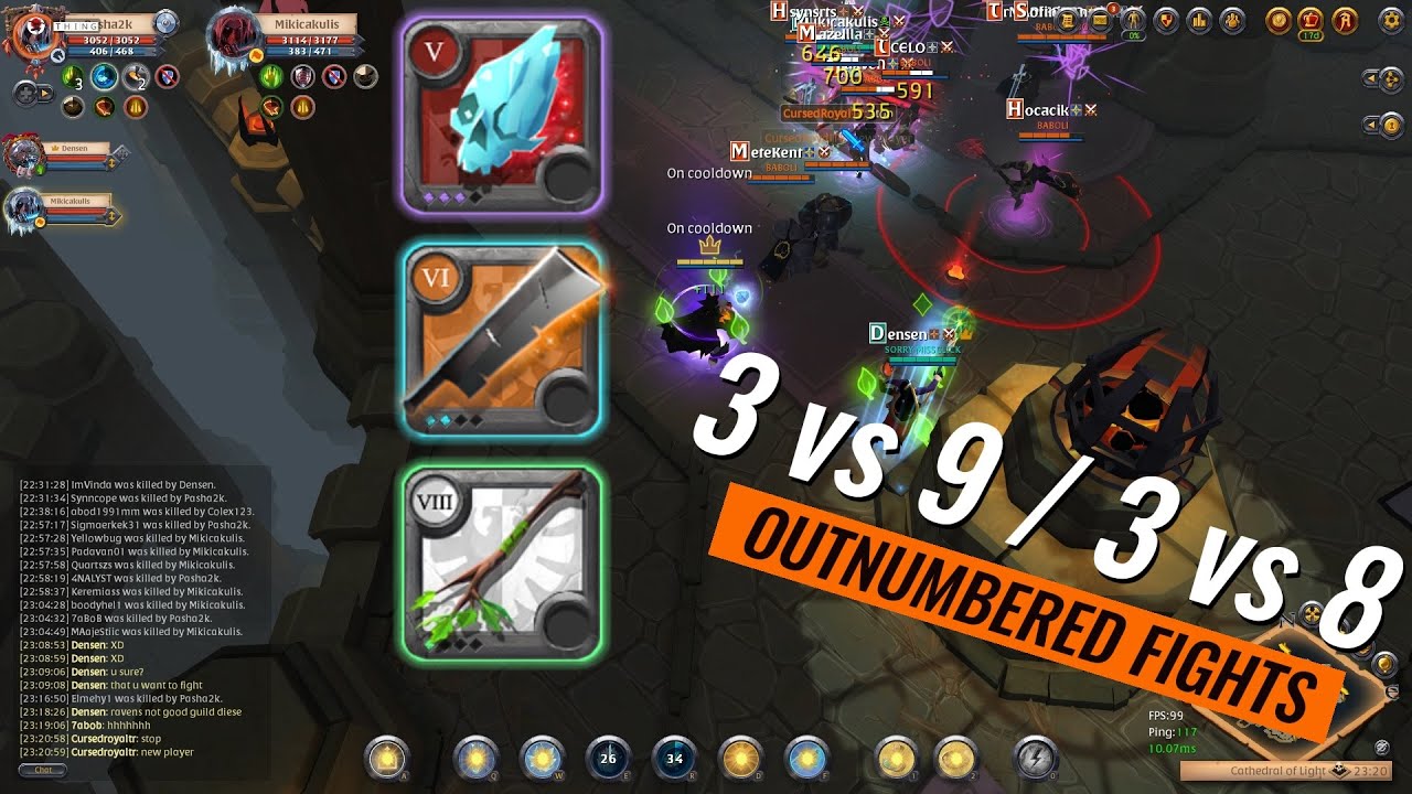 OUTNUMBERED FIGHT 3vs9 / 3vs8 Albion Online [ Perma / Carving / Nature ...