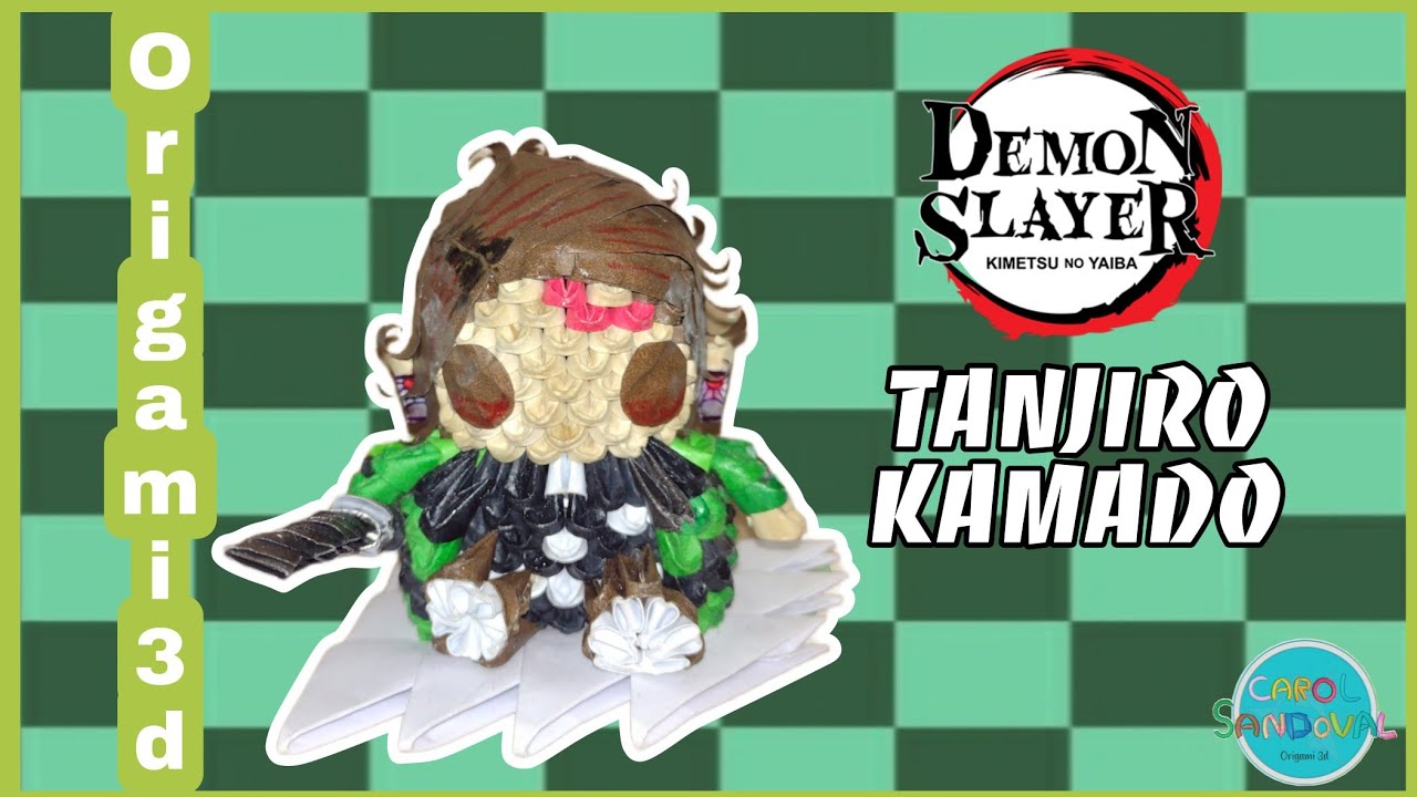 Haz a Tanjiro Kamado con papel!! origami 3d nivel 🔥🔥| Carol Sandoval ...