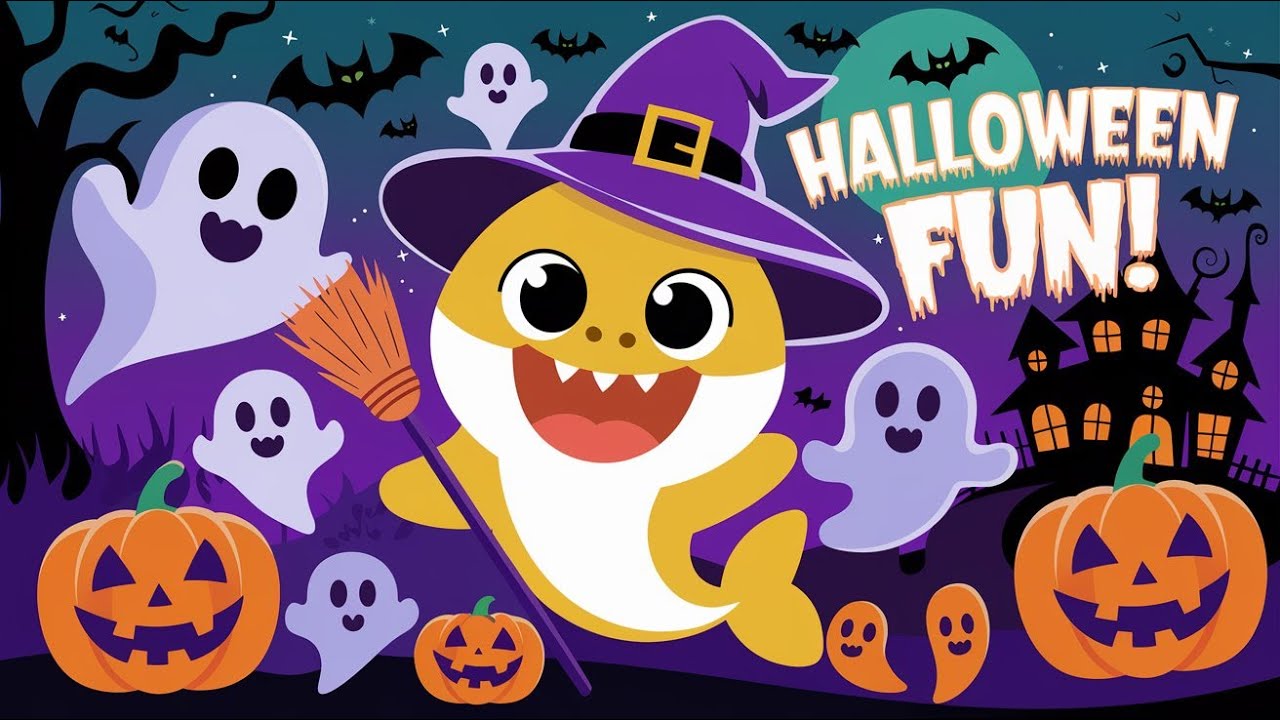 Spooky Baby Shark Halloween 🎃 | Fun & Scary Nursery Rhyme for Toddlers ...