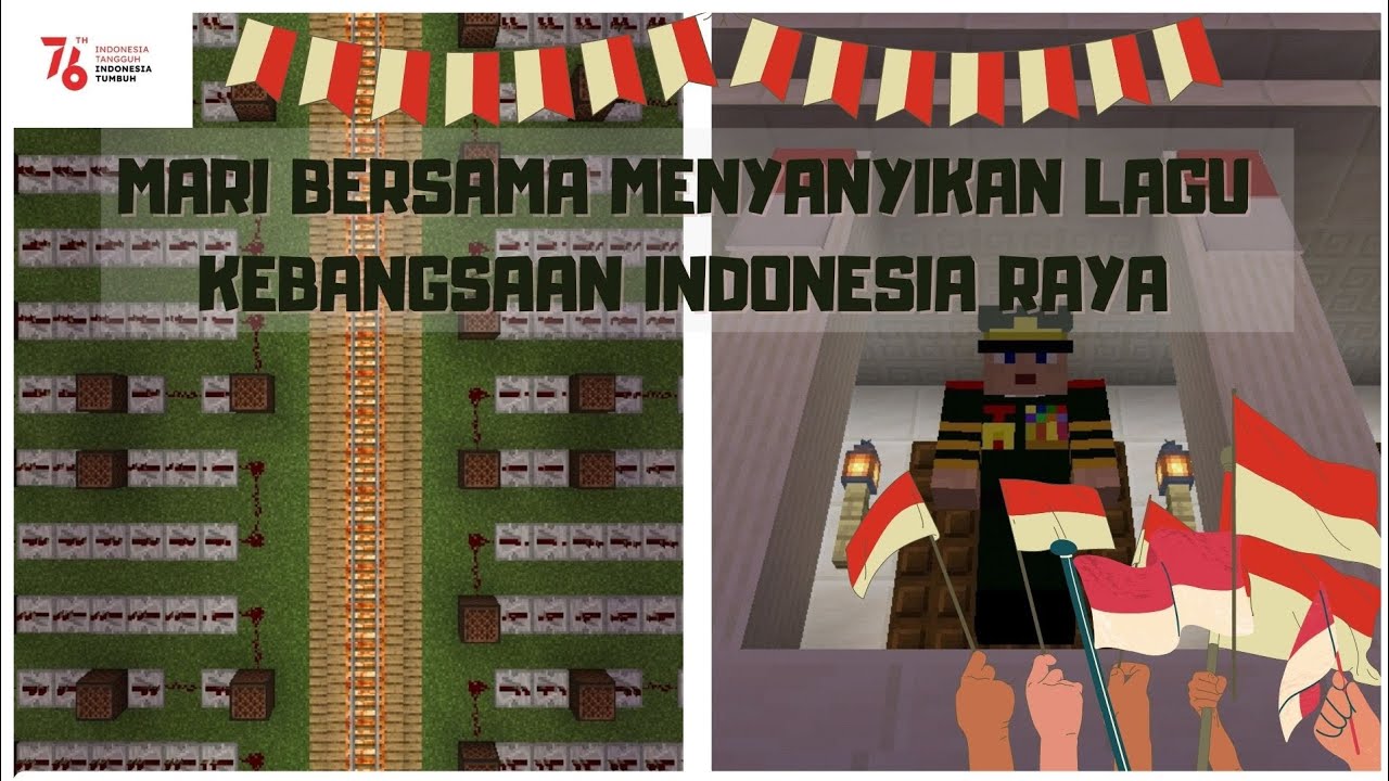 Lagu Indonesia Raya di Minecraft - Indonesia Anthem in Minecraft - YouTube