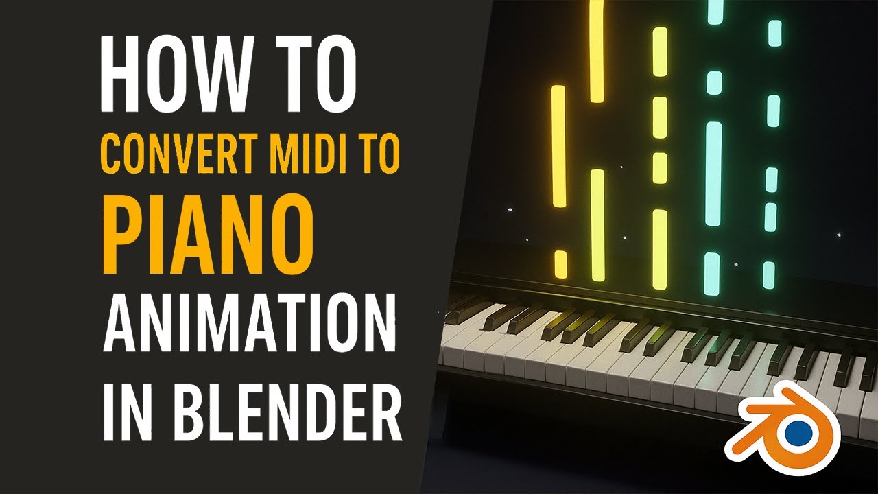 Blender MIDI Piano Animation + Visual Sequencer | Add track display ...