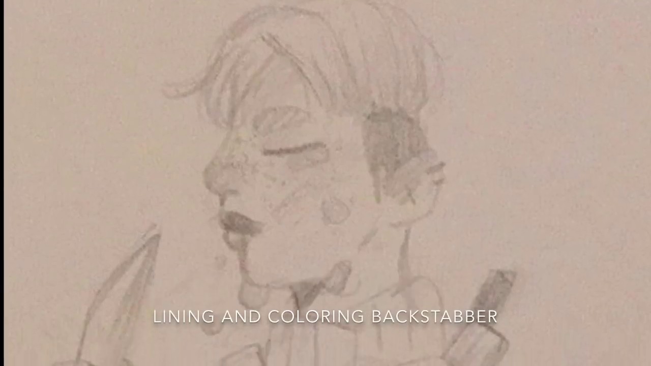 Lining and coloring backstabber | speed draw - YouTube