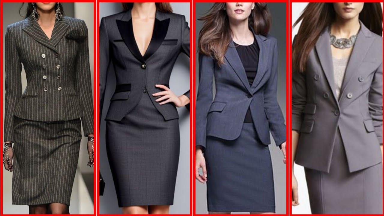 Office wear leader coat with skirt and blouse office wear leader coat ...
