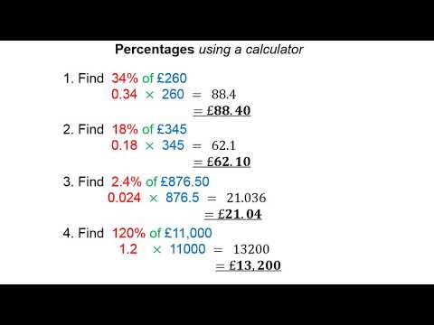 Working with percentages (the multiplier method) (Maths for Business ...
