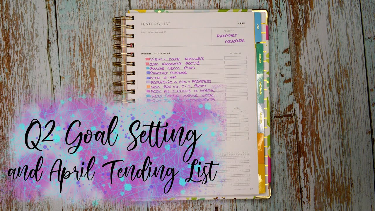 Quarter Two Goals and April Tending List Goal Setting Cultivate What ...