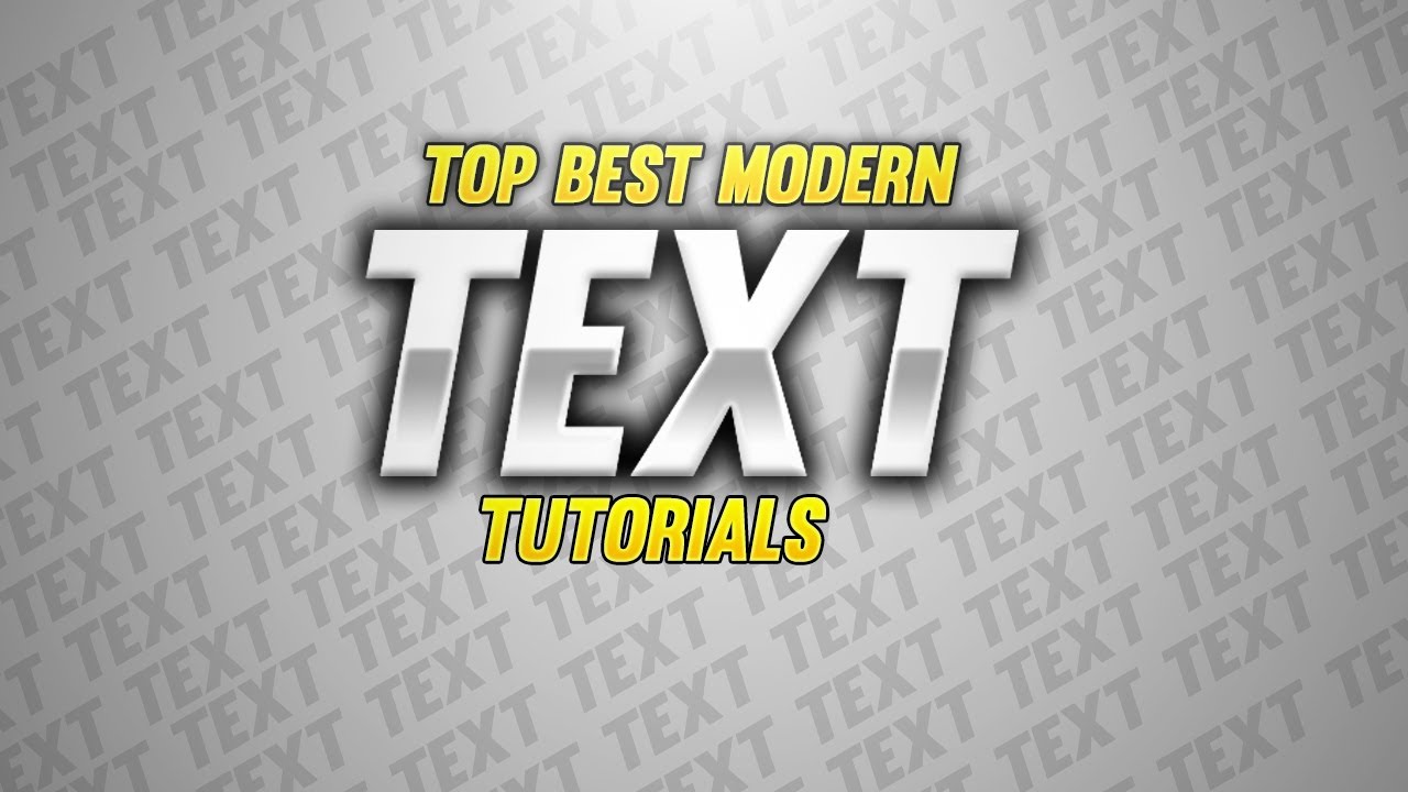 How To Make Modern And Stylish Text Effects For Thumbnails And Logos On ...
