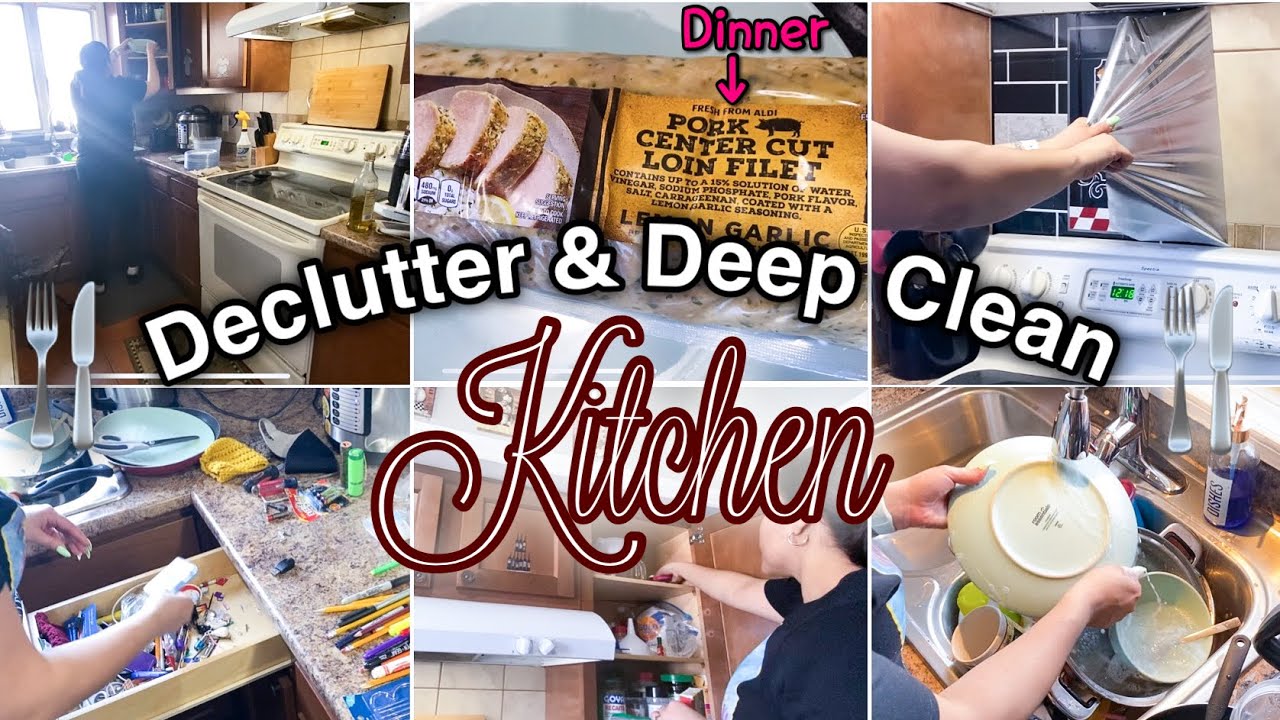 KITCHEN DECLUTTER AND DEEP CLEAN | CLEAN WITH ME | CLEANING MOTIVATION ...