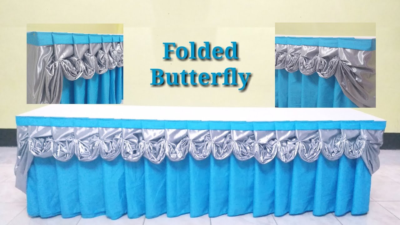 Table Skirting 101 | Double folded Pleats with Buttefly - YouTube