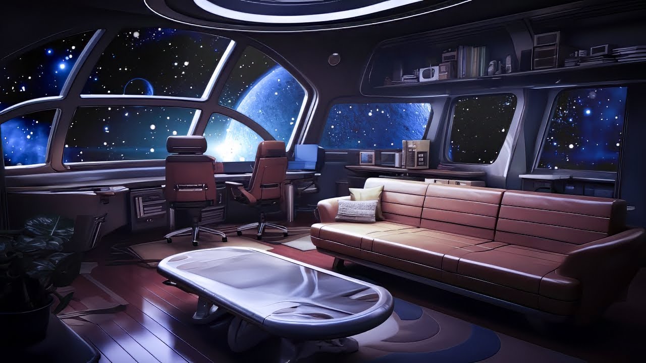 Sci- Fi Ambience | Sleep Better in Cozy Spaceship | Super Deep Brown ...