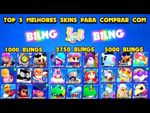 AS MELHORES SKINS PARA COMPRAR COM BLING NO BRAWL STARS - YouTube