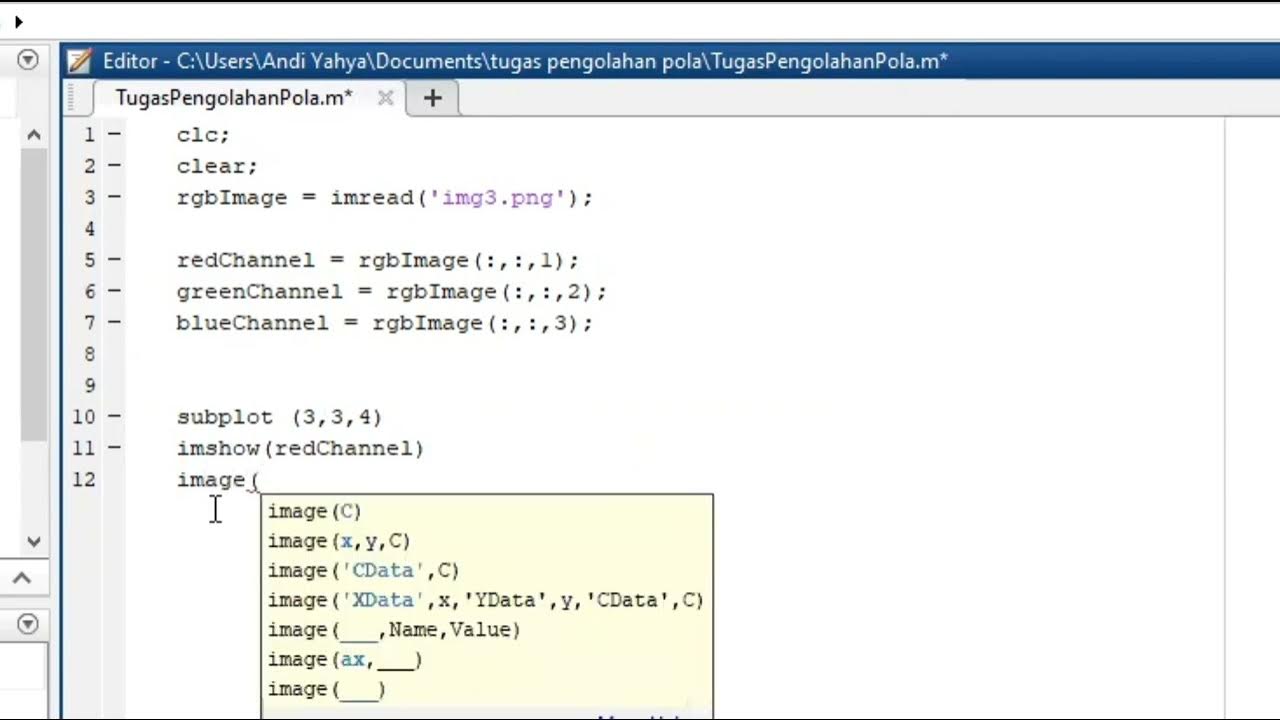 Tutorial Menampilkan Gambar di Matlab dalam RGB || Matlab Tutorial ...