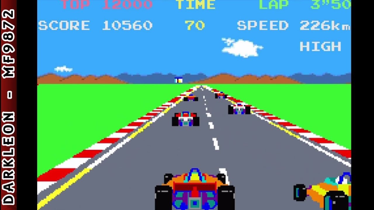 Game Boy Advance - Namco Museum - Pole Position © 2001 Namco - Gameplay ...