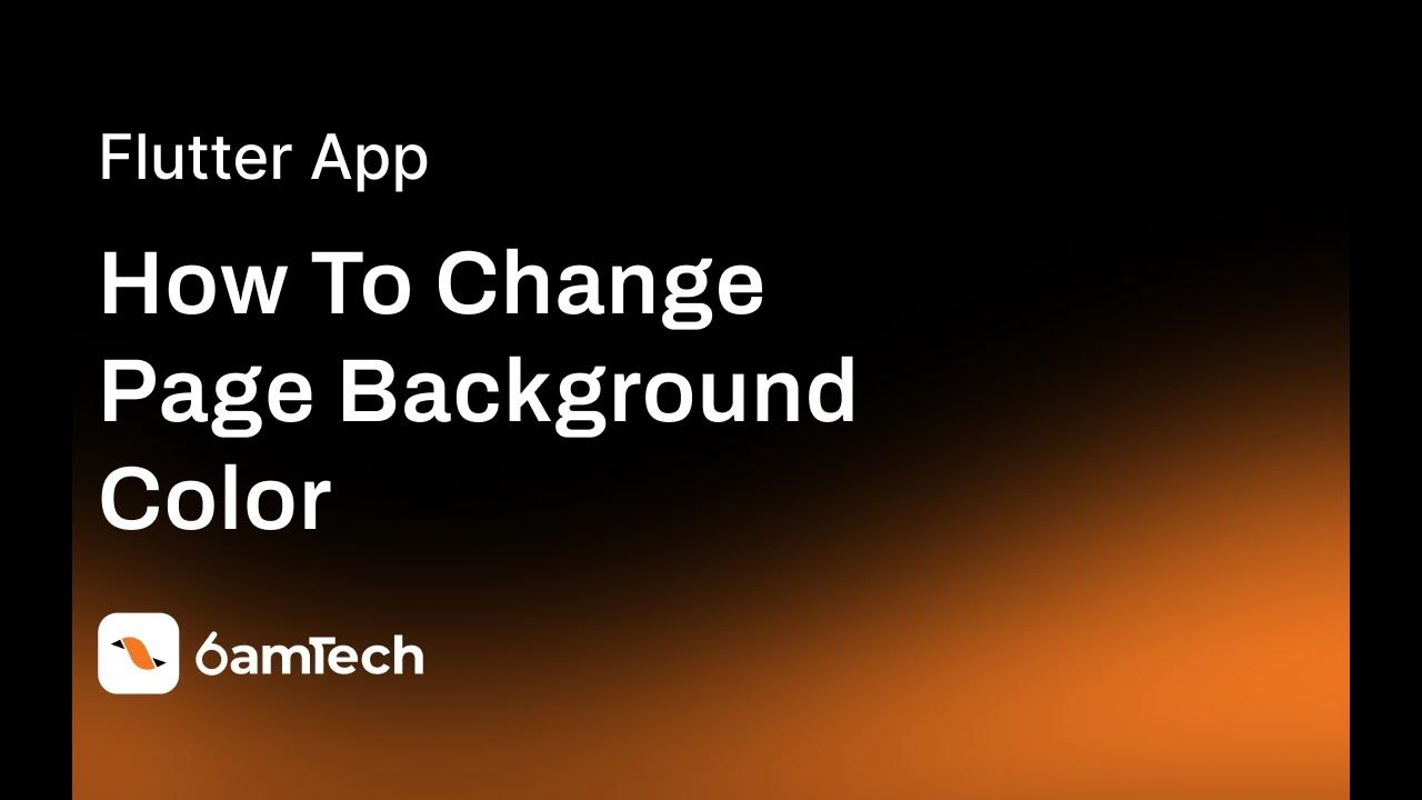 How To Change Page Background Color - YouTube