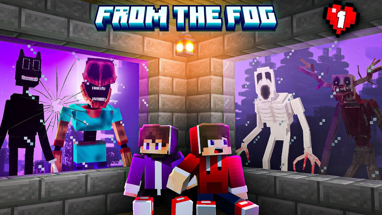 I Survived TERRIFYING Creatures FROM THE FOG in Minecraft Ep-1 - YouTube