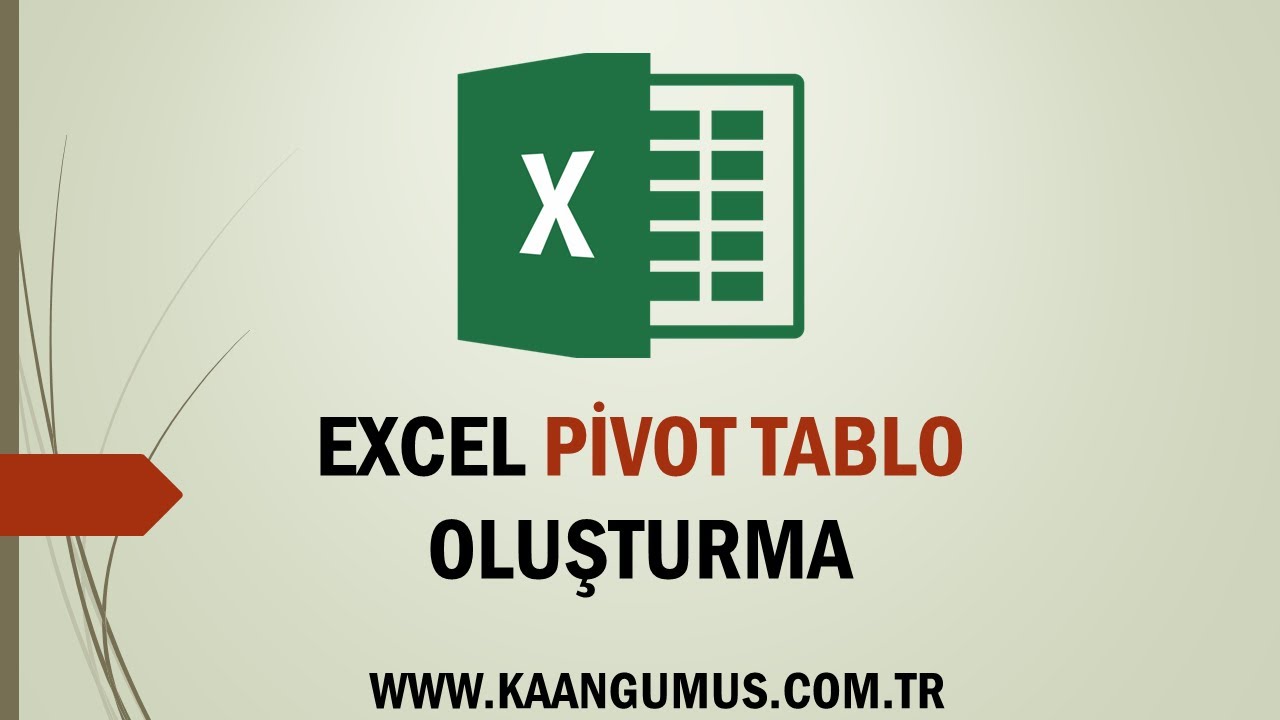 Excel Pivot Table Oluşturma | Excel Pivot Tablo Oluşturma - Excel ...