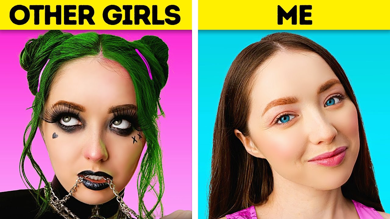 OTHER GIRLS vs. ME || Funny moments, transformations and girly tricks ...