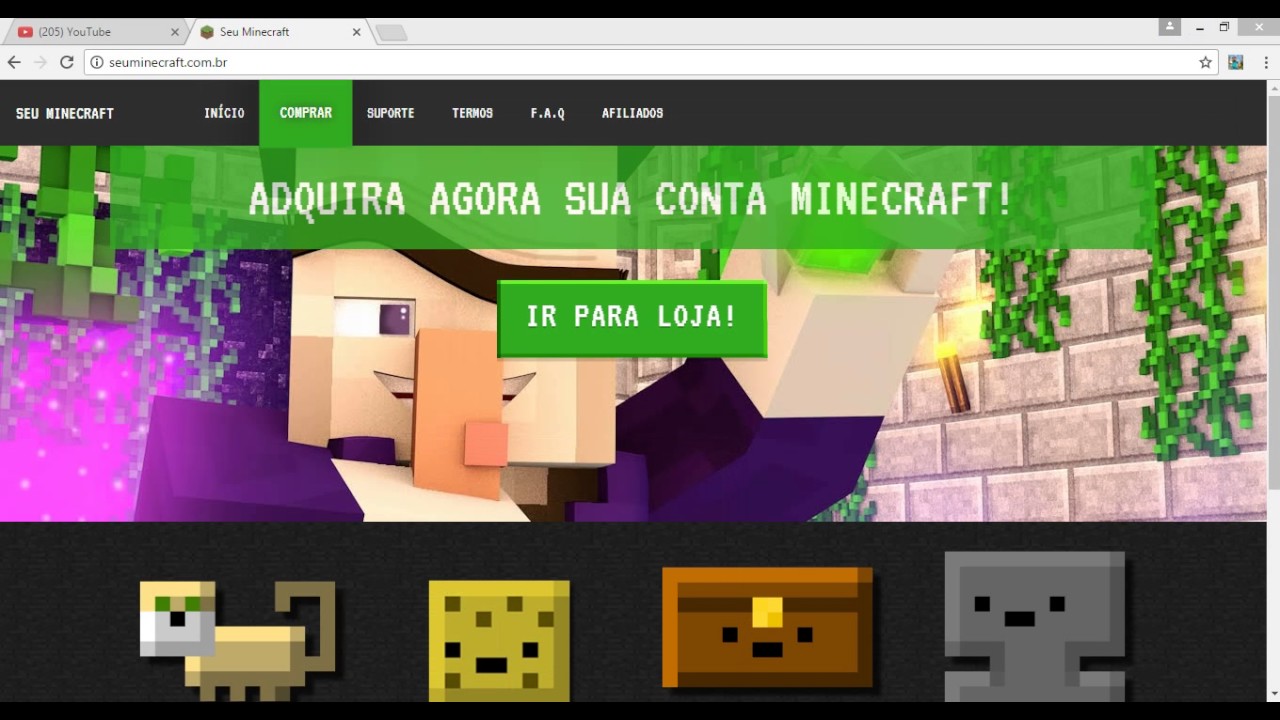 Site de minecraft original ! FULL AÇESSO/COMPARTILHADA. Link do site na ...