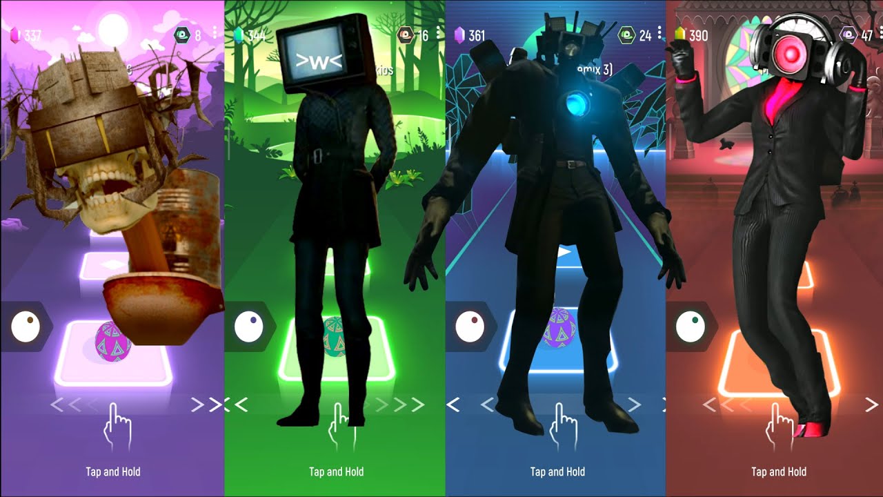 Skibidi Toilet Skeleton 🆚 TV Woman 🆚 Camera Man Titan 🆚 Speaker Woman 🆚 ...