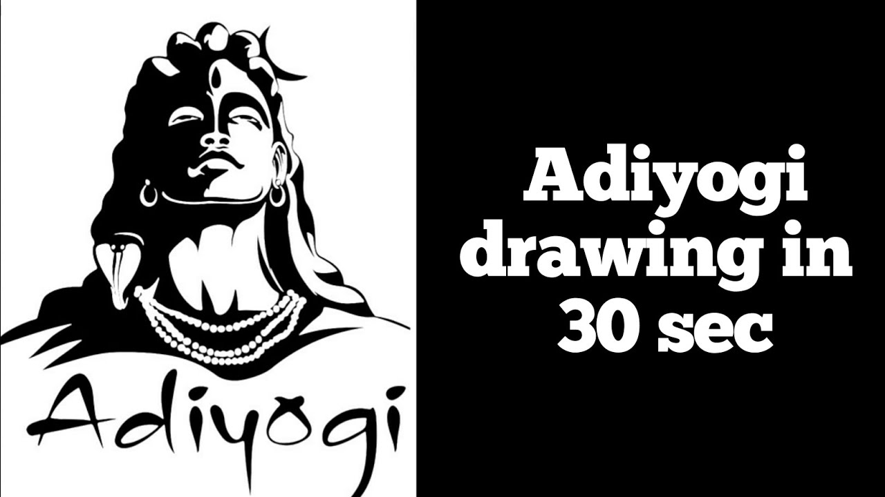 Adiyogi Shiva Statue Drawing || Lord Shiva Drawing || Adiyogi Shiva ...