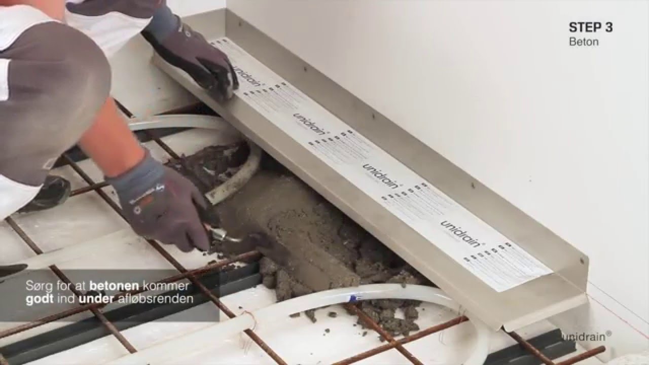 Unidrain installation - Unidrain Linjeafløb model 1002 ClassicLine ...