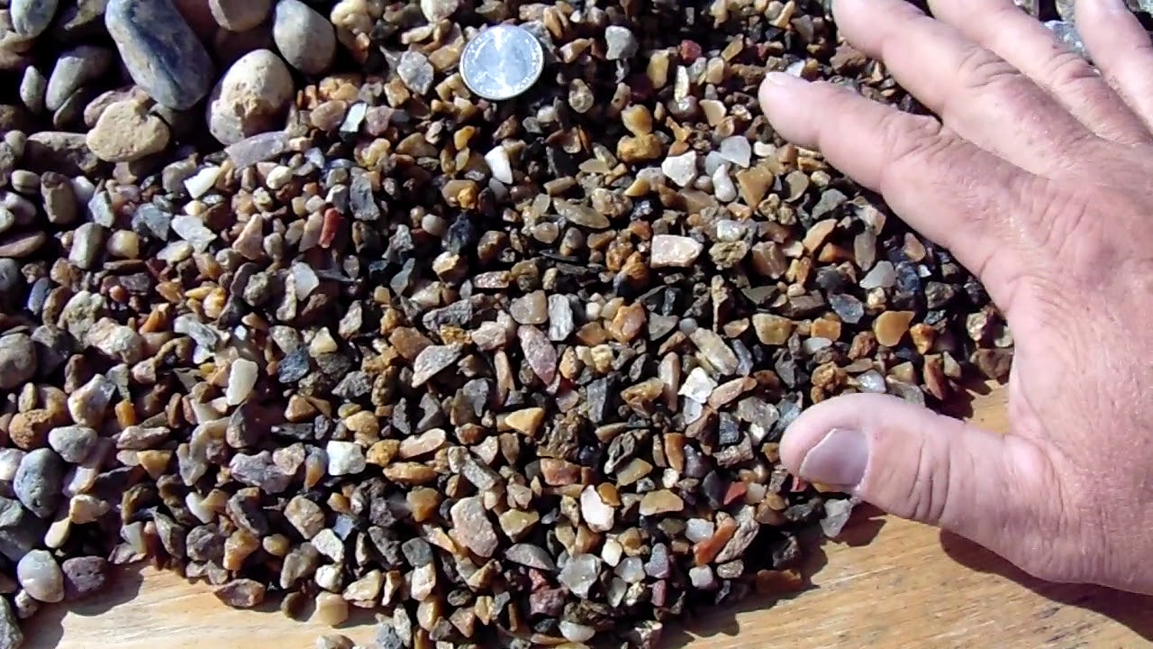 Lodi Gold River Rock 3/8" Crushed - YouTube