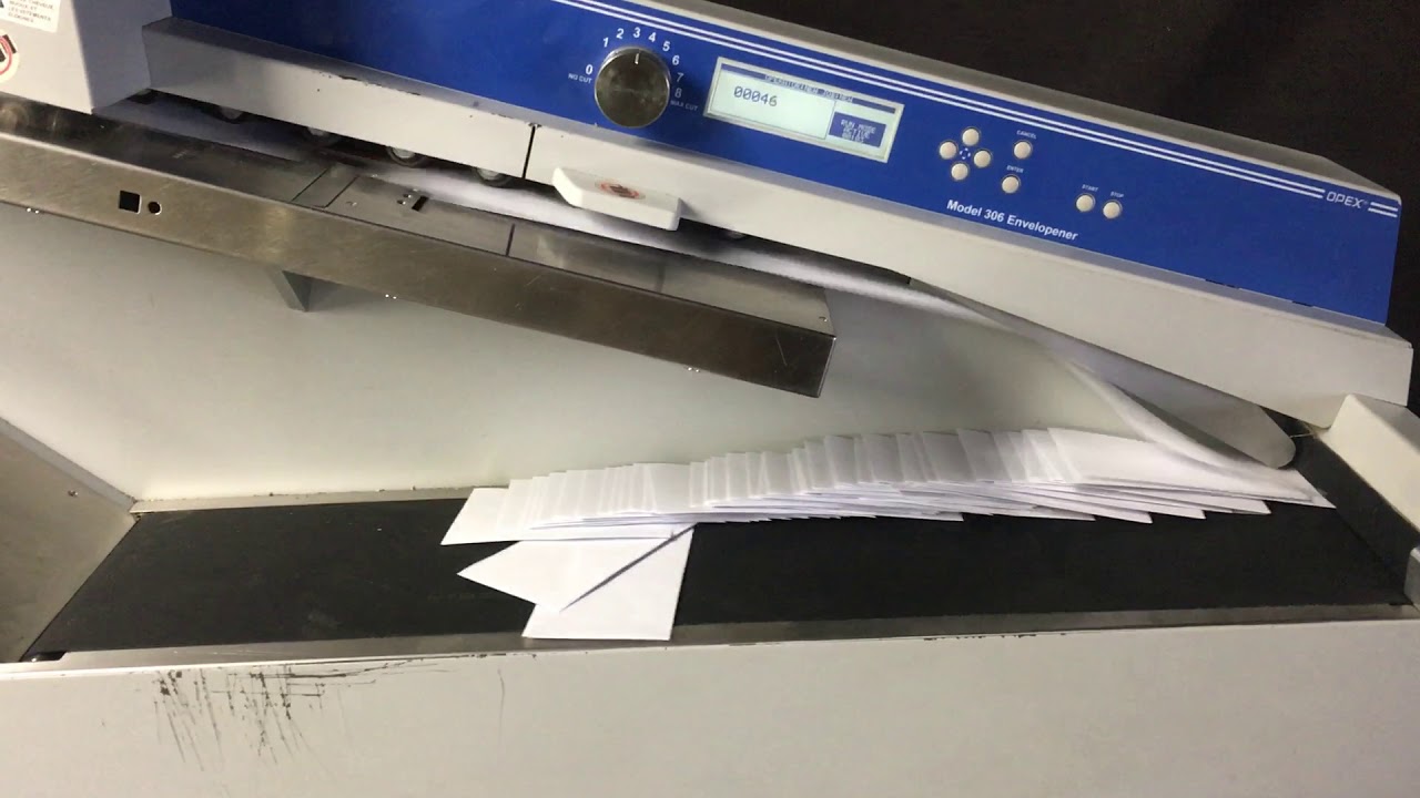 Opex Corp Omation 306 Envelopener High Volume Envelope Opener - YouTube