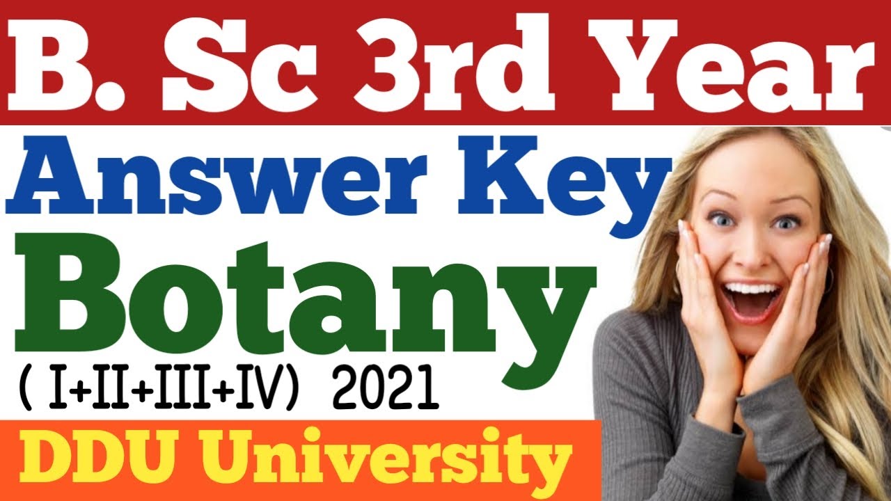 DDU B.Sc 3rd Year Botany Answer Key, Botany Answer Key 2021, B.Sc ...