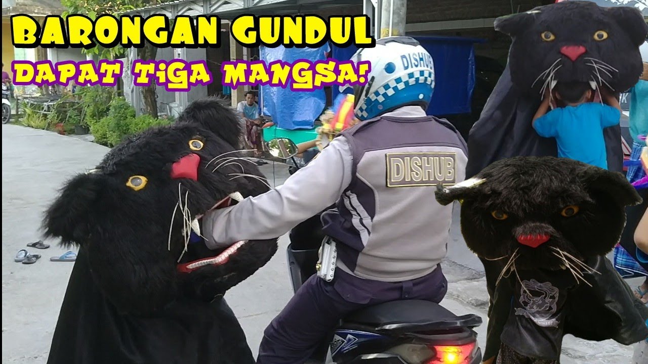Dapat Tiga Mangsa‼️ Barongan Gundul Hitam Ngamuk Hadang Pak Dishub Main