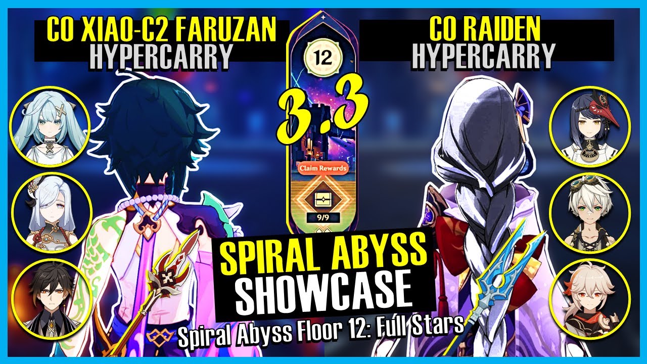 PHASE 3:C0 Xiao-C2 Faruzan x C0 Raiden HyperCarry One-Phase Wolf 3.3 ...