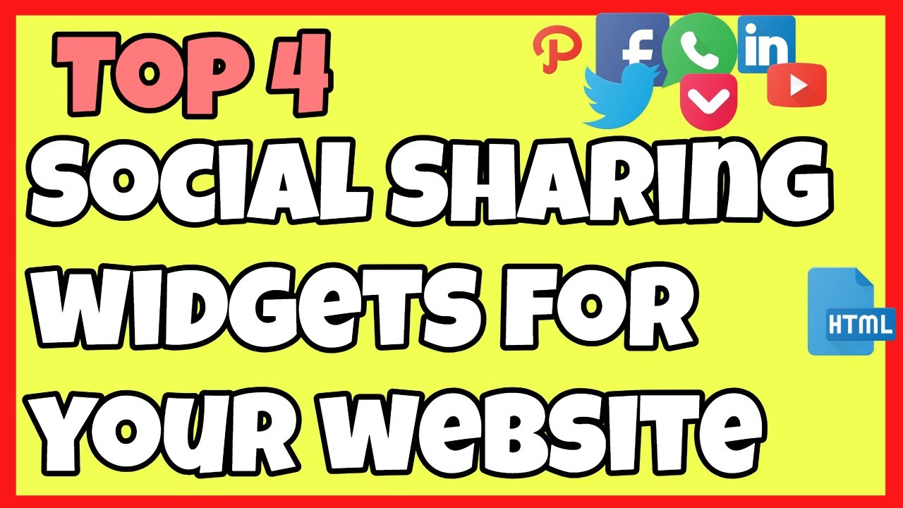 4 Best Free Social Share Widgets for Websites - YouTube