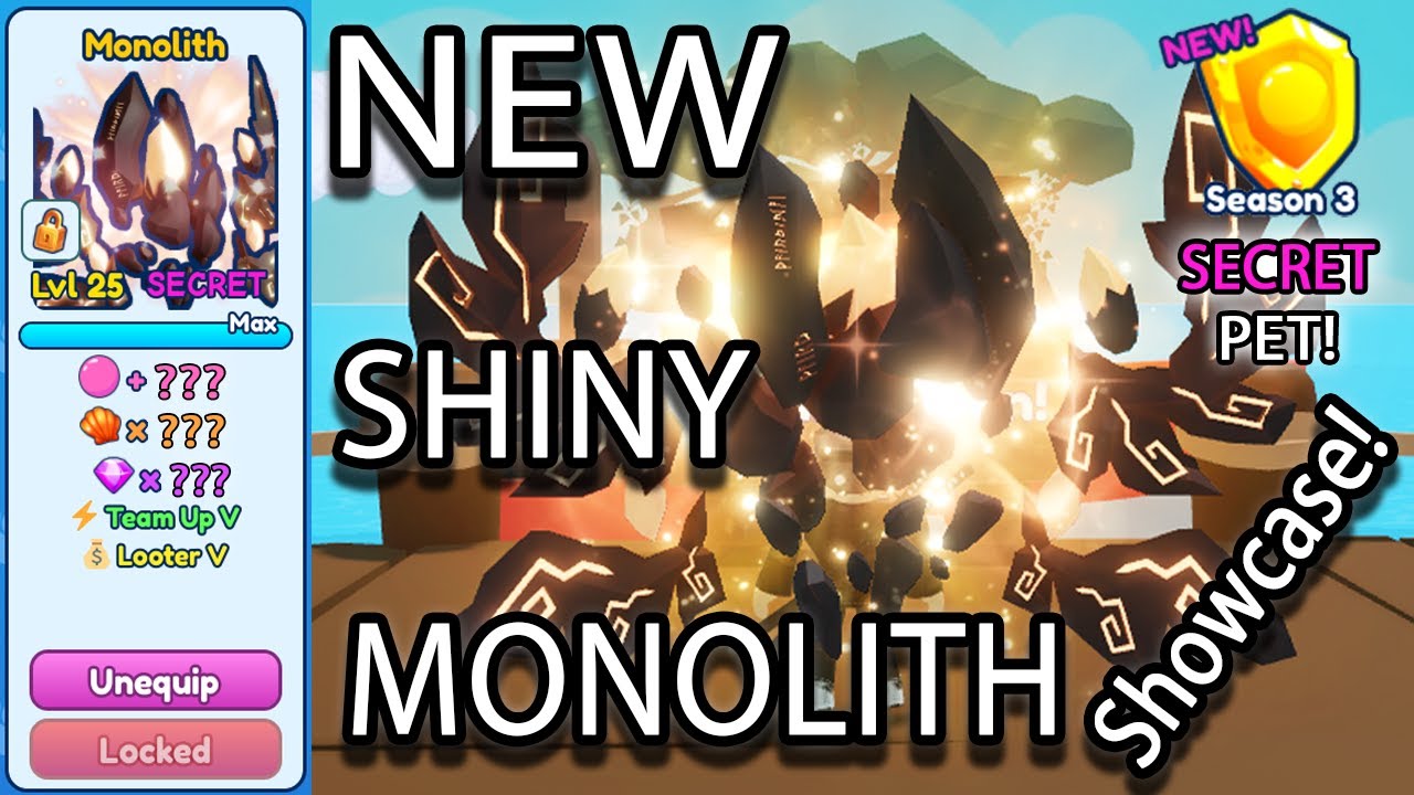 Brand new SHINY Monolith!! │ BGSI Secret Pet Showcase! - YouTube