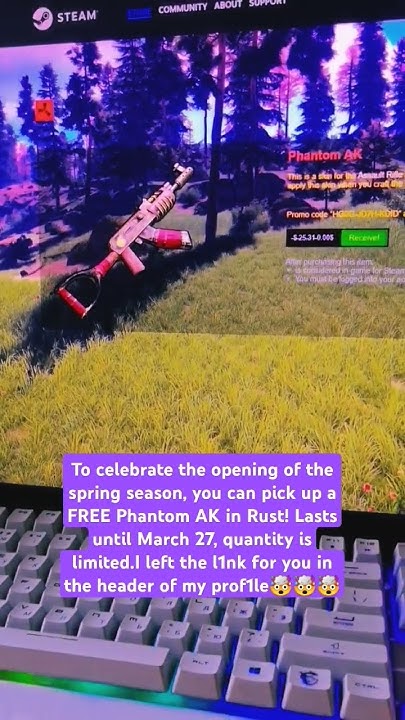 DID YOU GET YOUR FREE PHANTOM AK YET? 😳😳😍#rust #rustclips #rustshorts #rustskins #rustgame # ...