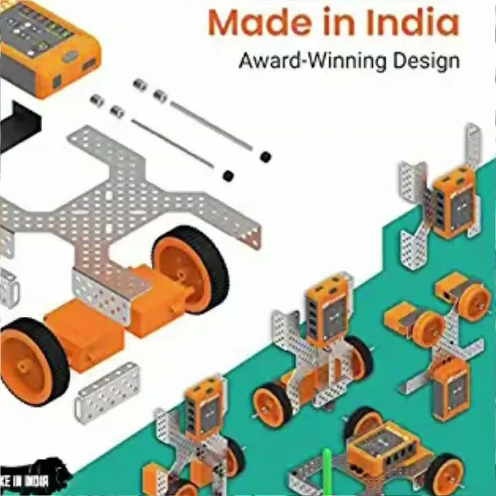 Metal Robotics Kit, Multicolor,Parts, Learn Robotics & Coding, Made in ...