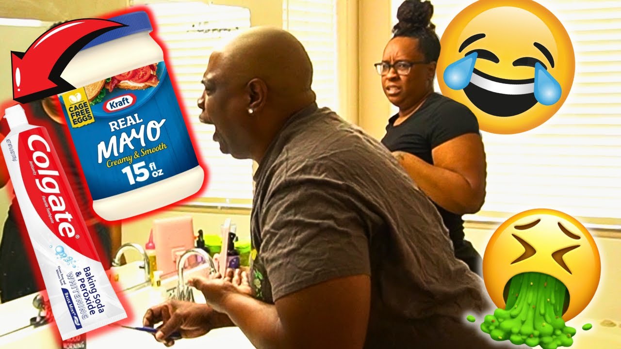 REPLACING MY FIANCE TOOTHPASTE WITH MAYO PRANK! *HILARIOUS REACTION ...