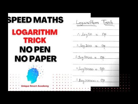Logarithm trick | math tricks & tips | math short cuts - YouTube