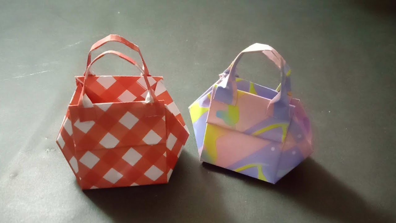 PAPER CRAFT : Cara Buat origami tas | HandBag | Dompet👜👜| DIY projects ...