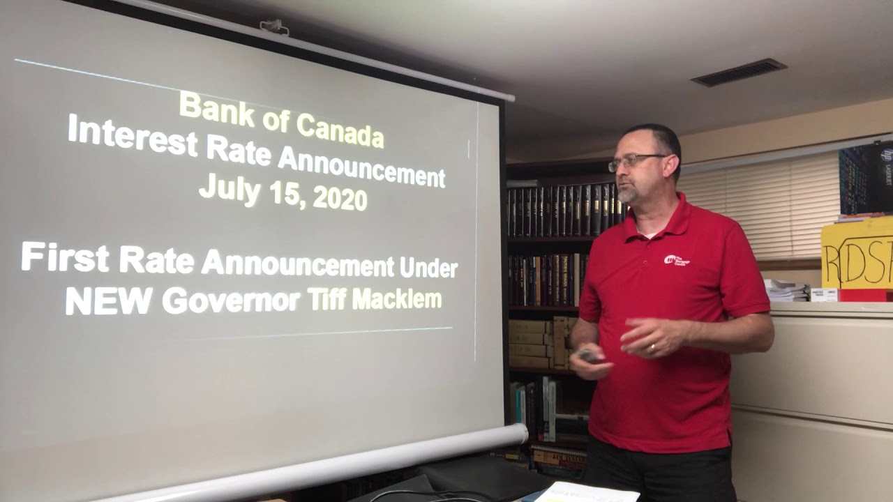 BANK OF CANADA Interest Rate Announcement / July 15, 2020 / BOC Rate ...