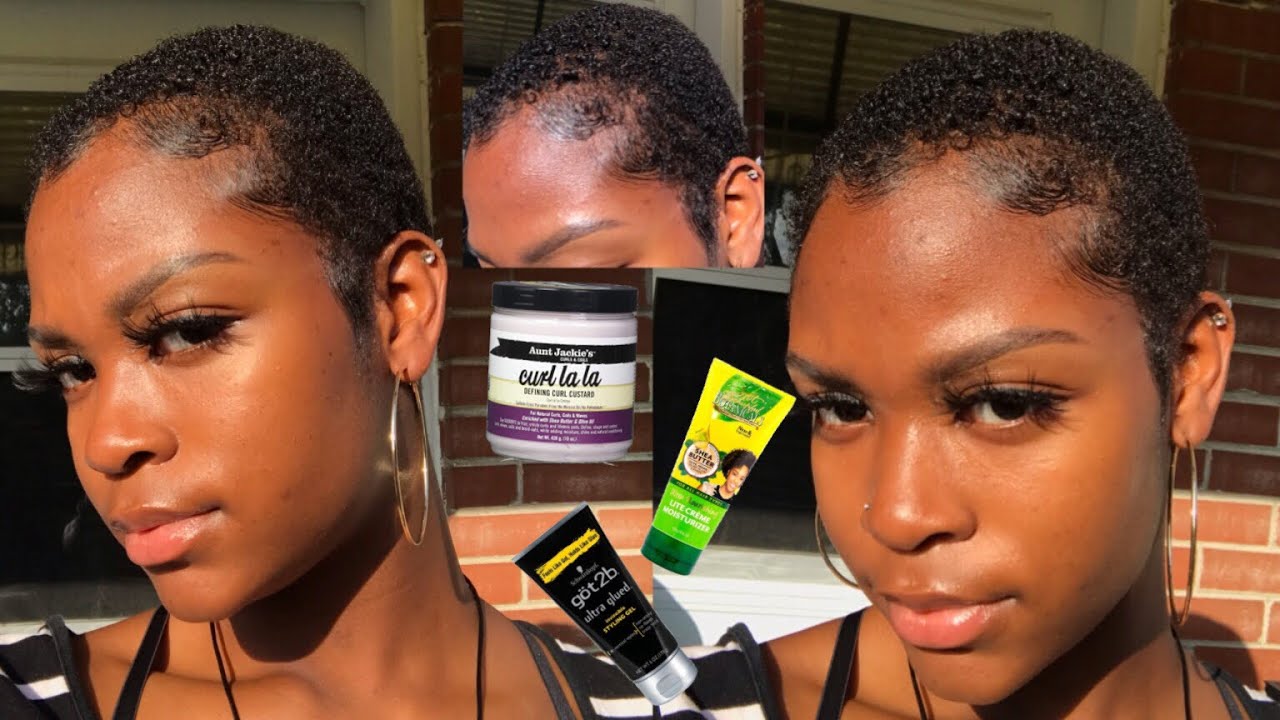 TWA CURL ROUTINE + SNATCHED EDGES (3C/4C) HAIR - YouTube