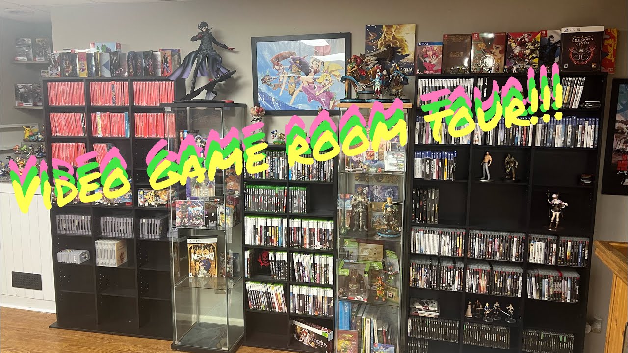 A nearly complete tour of my video game room! - YouTube