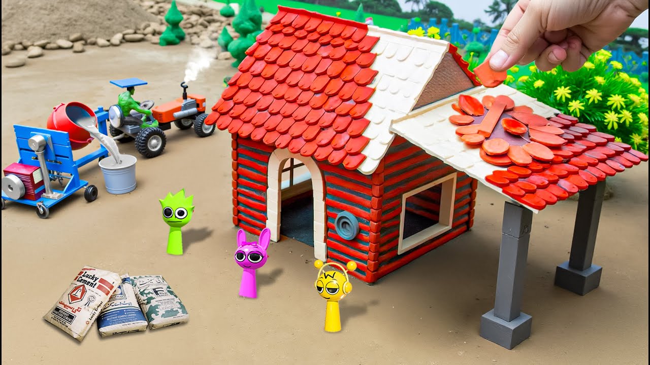 diy mini rc tractor Solid Mini Brick Stilt House Building Science ...