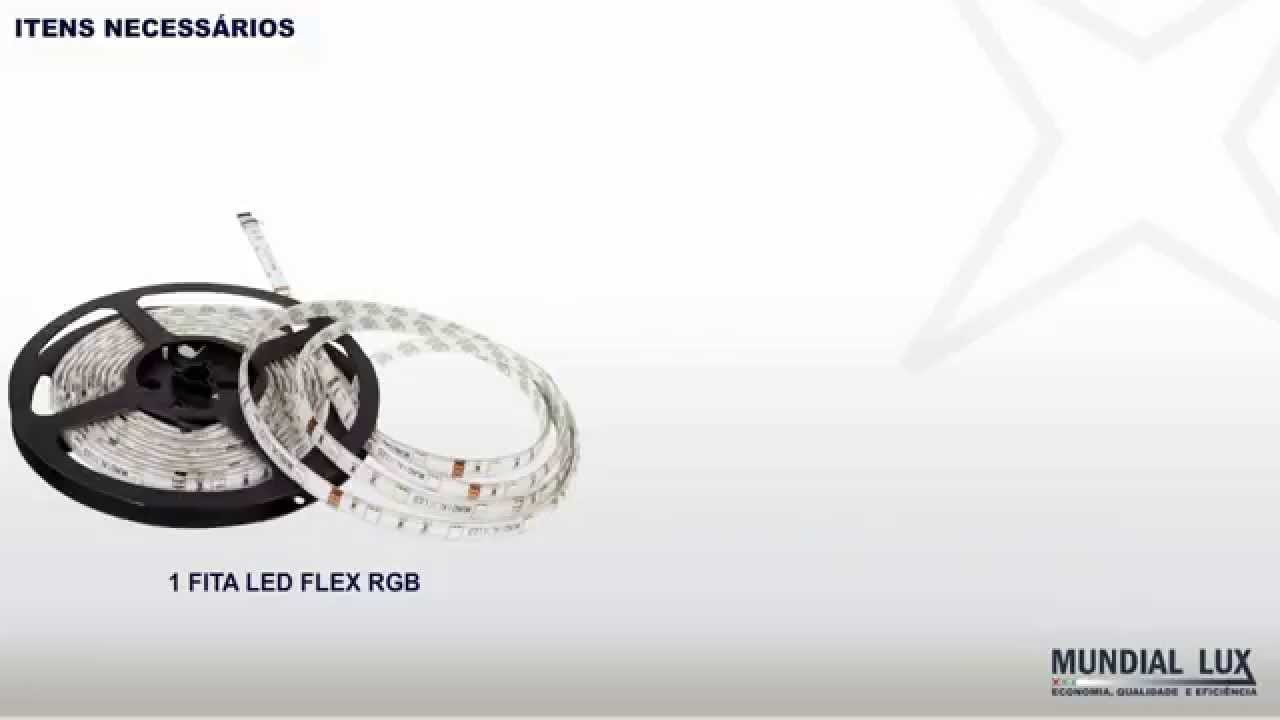 Instalação Fitas LED Flex RGB - YouTube