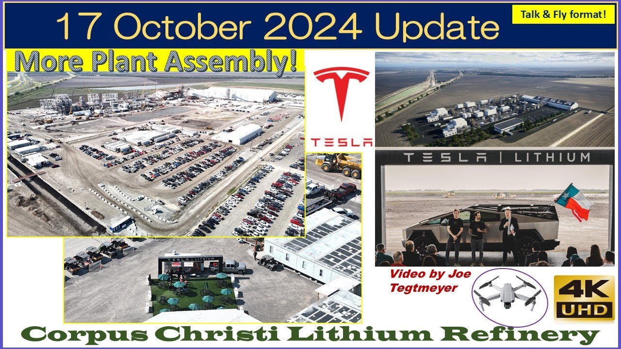 Tesla's Texas Lithium Plant Progress! 17 October 2024 Development Site ...