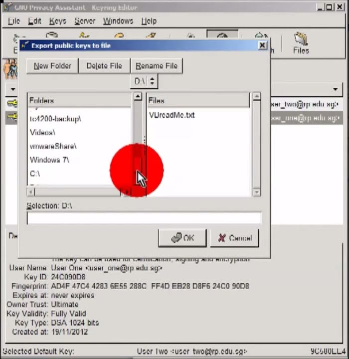 Win GPG - Exporting a Public Key - YouTube
